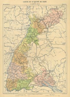 BADEN. - Karte. - Carte du Grand Duché de Bade.