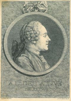 LA LIVE de Jully, Ange Laurent de (1725 - 1779). - Brustbild im Profil ...
