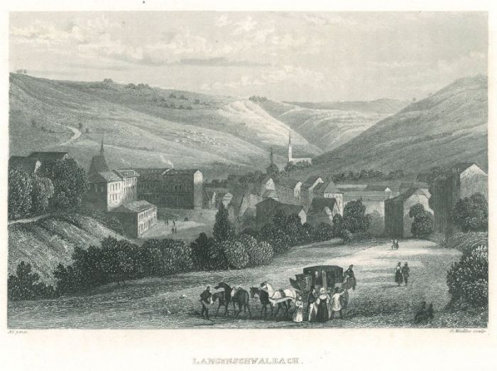 BAD SCHWALBACH. - "Langenschwalbach". Gesamtansicht mit schöner ...