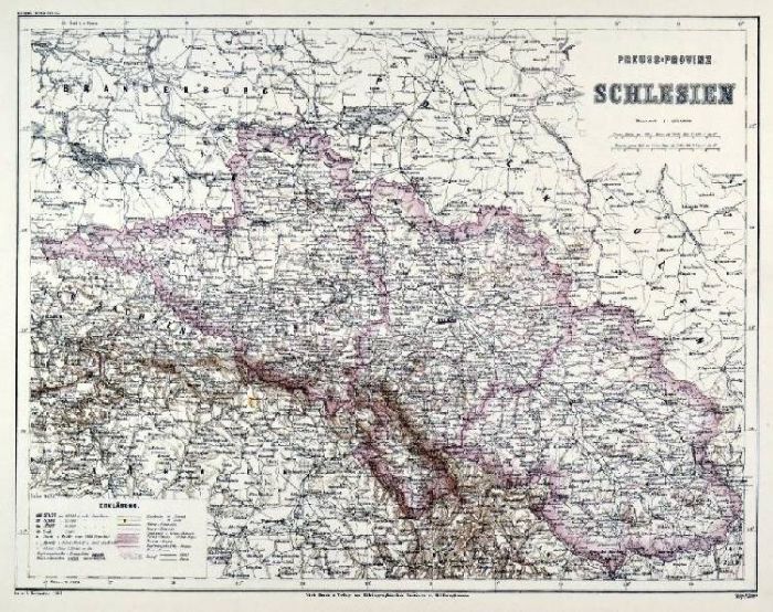SCHLESIEN. - Karte. - "Preuss:Provinz Schlesien".