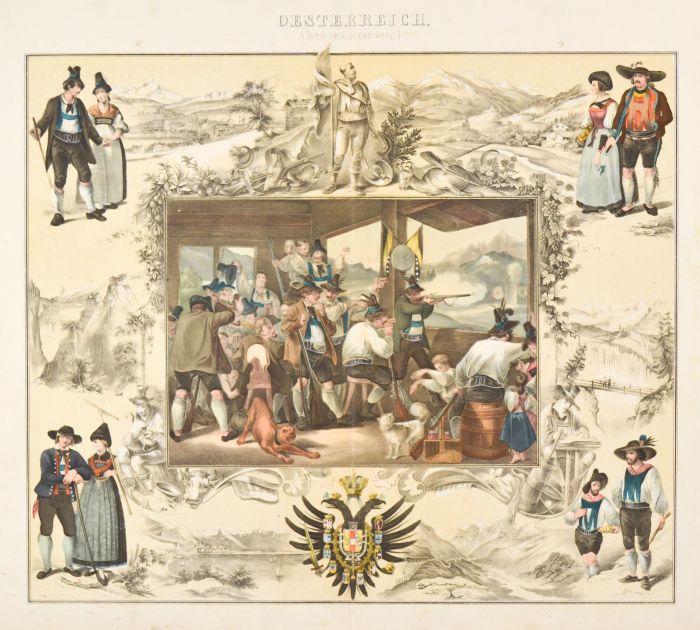 ÖSTERREICH. - Scheibenschießen. - "Oesterreich (Tyrol und Vorarlberg ...