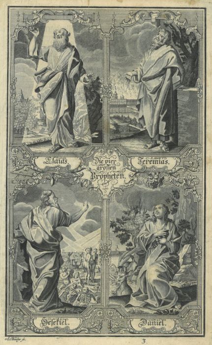 PROPHETEN. - "Die vier großen Propheten". Ganzfiguren des Isaias ...