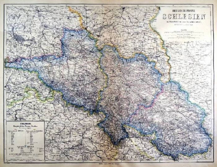 SCHLESIEN. - Karte. - "Preussische Provinz Schlesien".