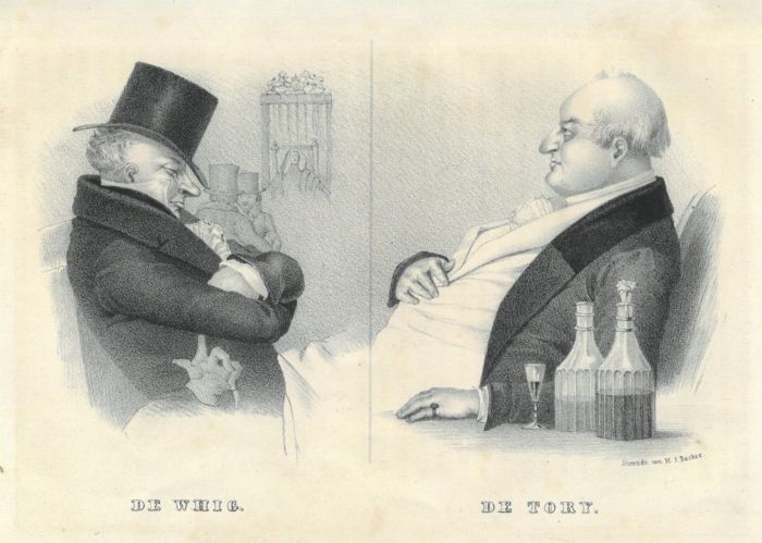 POLITIK. - Großbritannien. - "De Whig - De Tory". Zwei Porträts auf ...